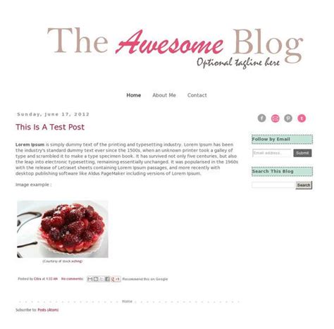 Image result for Simple Blog Template Copy/Paste Blogger