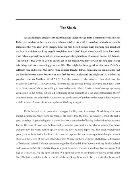 Image result for Reflection Paper Movie Example