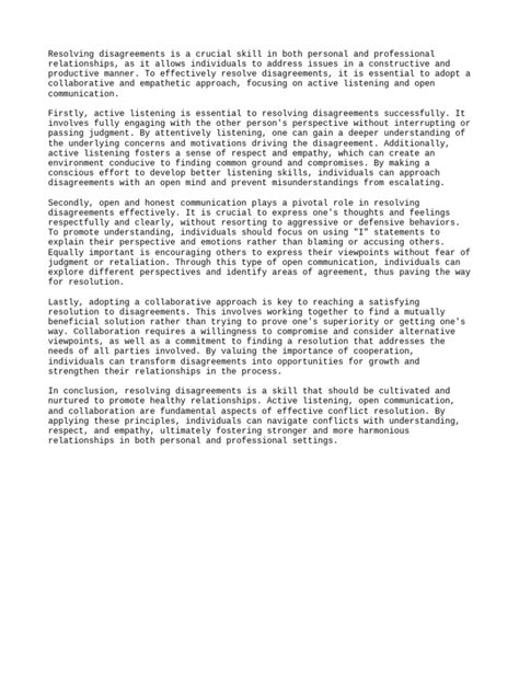 Image result for Resolving Disagreements