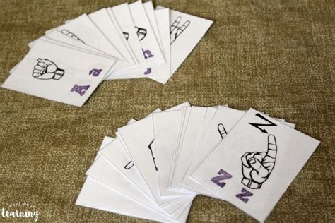 Printable Sign Language Alphabet Flashcards - Look! We're Learning!