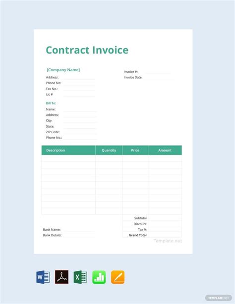 Image result for Invoice Contract