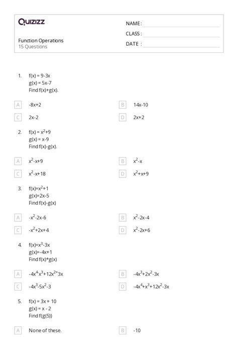 Image result for Function Operations Algebra 2