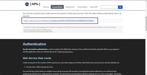 Image result for NASA's Map Key VSAPI Token