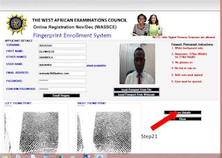 Image result for WAEC Fingerprint Scanner