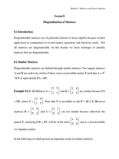 Image result for Diagonalization of Matrices DiffEq