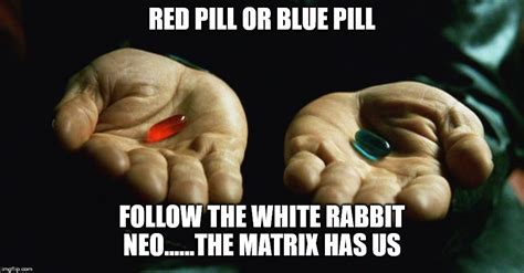 Matrix red pill blue pill meme - questant