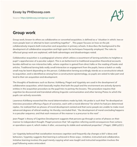 Image result for Group Work Essay Examples