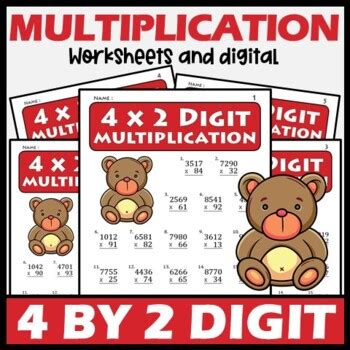 Image result for 4th Grade Multiplication 2-Digit by 2 Digit
