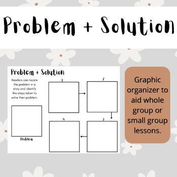Problem + Solution Graphic Organizer by LifeInGrade4 | TPT