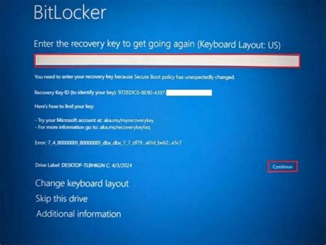 Image result for Win 11 BitLocker Recovery Key