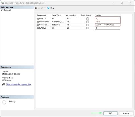 Image result for SQL Stored Procedure Insert into Table