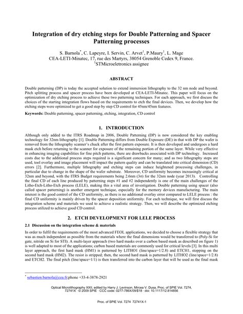 Image result for Spacer Patterning Process