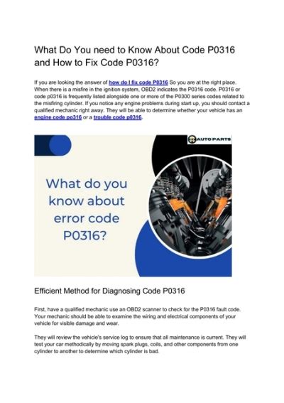 Image result for Error Code P0316 Ford