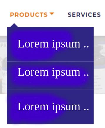 Image result for Sub Menu HTML