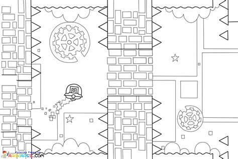 Image result for Geometry Dash Coloring Pages