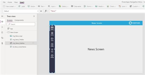 Image result for Power Apps. Navigation Menu