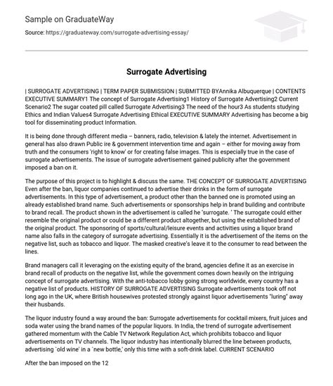 Image result for Surrogate Advertising Examples