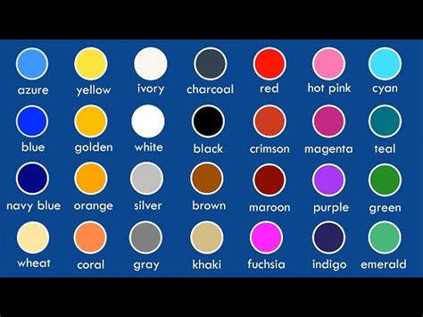 Image result for All Types of Colours