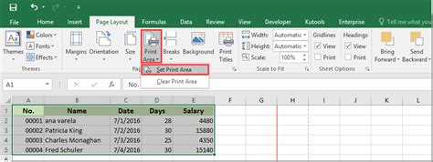 Image result for Excel Create Print Area