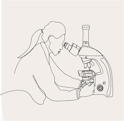 Image result for Microscope Line Art