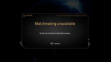 Image result for Outriders Internet Connection Error