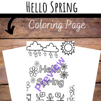 Image result for Hello Spring Coloring
