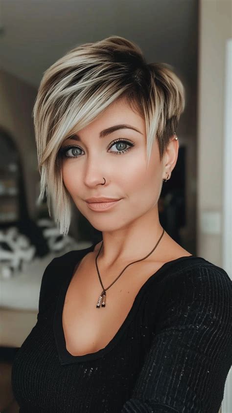 Image result for Angled Pixie Cut
