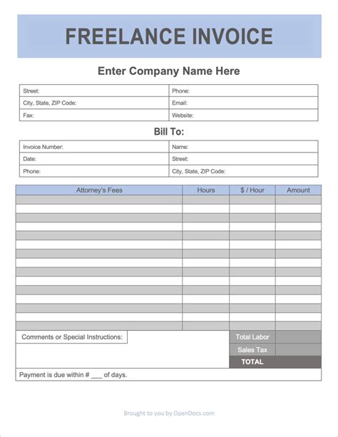 Image result for Freelance Invoice Example