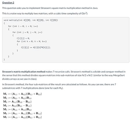 Image result for Java Strassen's Matrix Multiplication Recursive