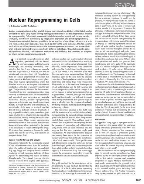 Image result for Nuclear Reprogramming