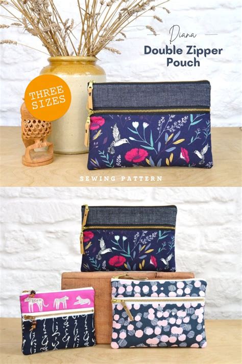 Image result for Double Zipper Mini Pouch Sewing Pattern