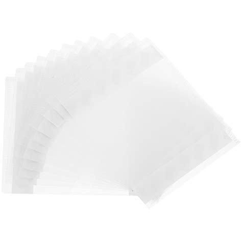 10 Pcs Document Storage Bag Plastic Folders Clear File Bags Mobile ...