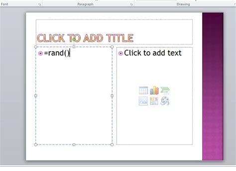 Image result for Random Text in PowerPoint Shortcut Key