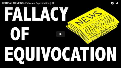 Image result for Equvocation Fallacy Example