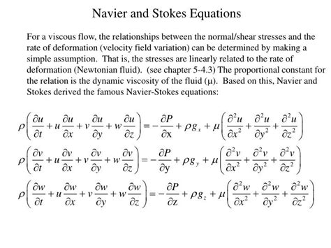 Image result for Navier-Stokes Equation Explained