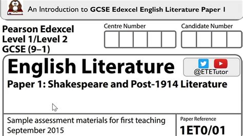 Image result for English Literature Paper 1 Examples