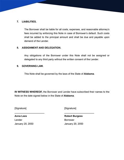 Secured Promissory Note Template in Google Docs, PDF, Word - Download ...