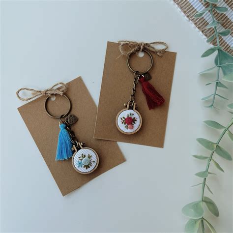 Image result for Hand Embroidered Keychains