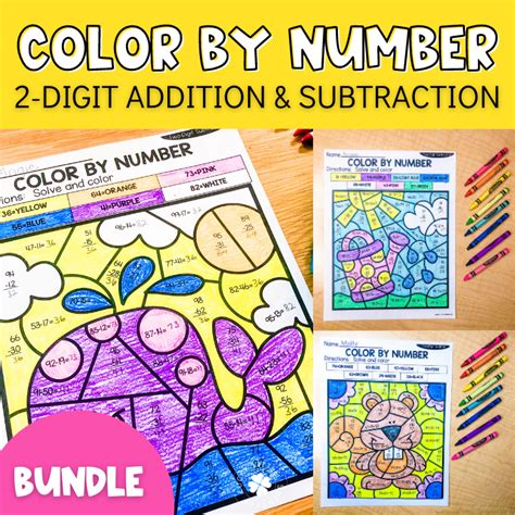 Image result for Color by Number 2 Digit Addition