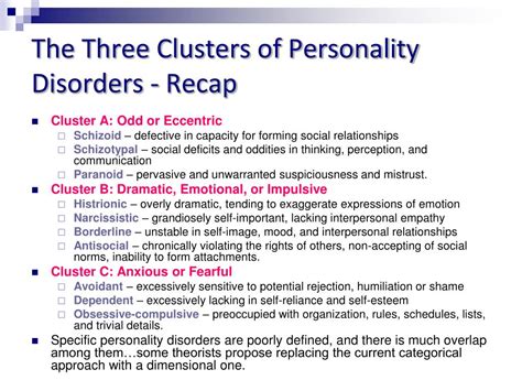 Image result for Personality Disorder Clusters