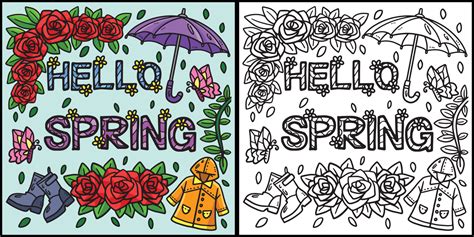 Image result for Hello Spring Coloring