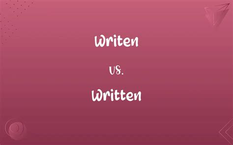 Image result for Write Written