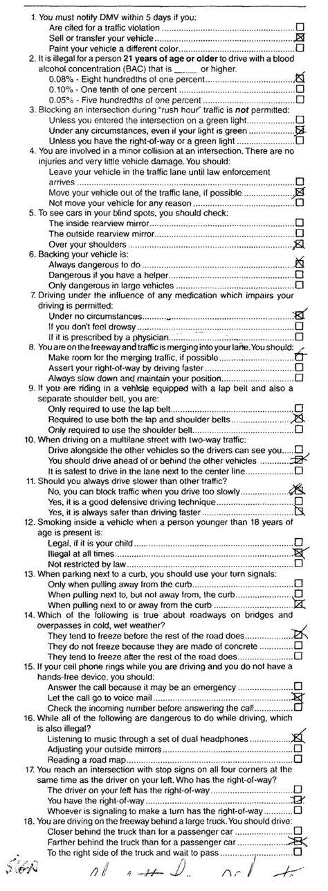 Image result for CT Permit Test Worksheet Study Guide