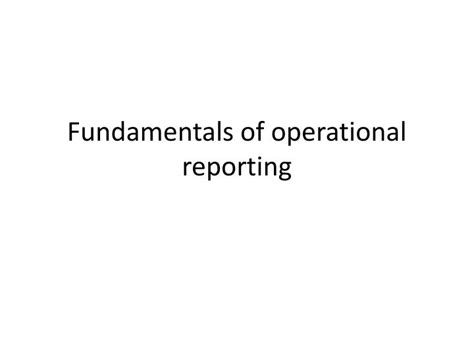 Image result for Operational Performance Reporting Levels