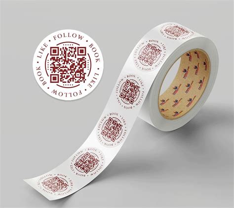 Custom QR Code stickers, Round QR Code labels › DHXart.com Round QR ...