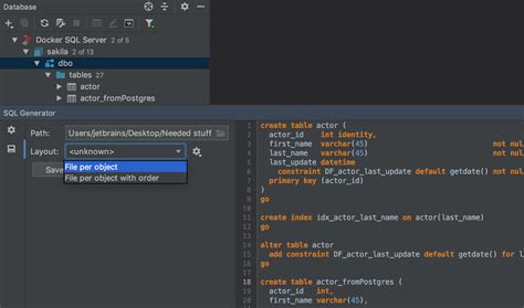 Image result for Datagrip DDL Mapping New File Layout