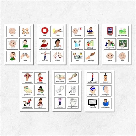 Image result for Sign Language Communication Cards