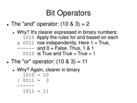 Image result for Bit Operator Example