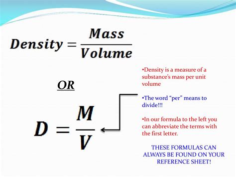 Image result for Calculating Density Formula