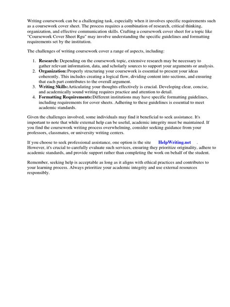 Image result for Study Guide Cover Sheet